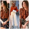 Outfits con blazer color ladrillo o terracota 2024 - Como combinarlo ...