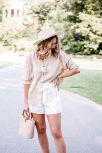 Outfits mujer con short blanco - Como combinar 2026 - Muy Trendy