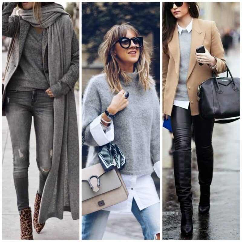 Outfits con sweater gris 2025 - Como combinarlo - Muy Trendy