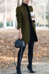 Como usar un saco o tapado verde oscuro 2026 - Outfit mujer - Muy Trendy