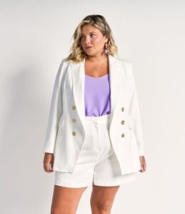 Outfit con Traje de short y Saco verano 2026 - Muy Trendy