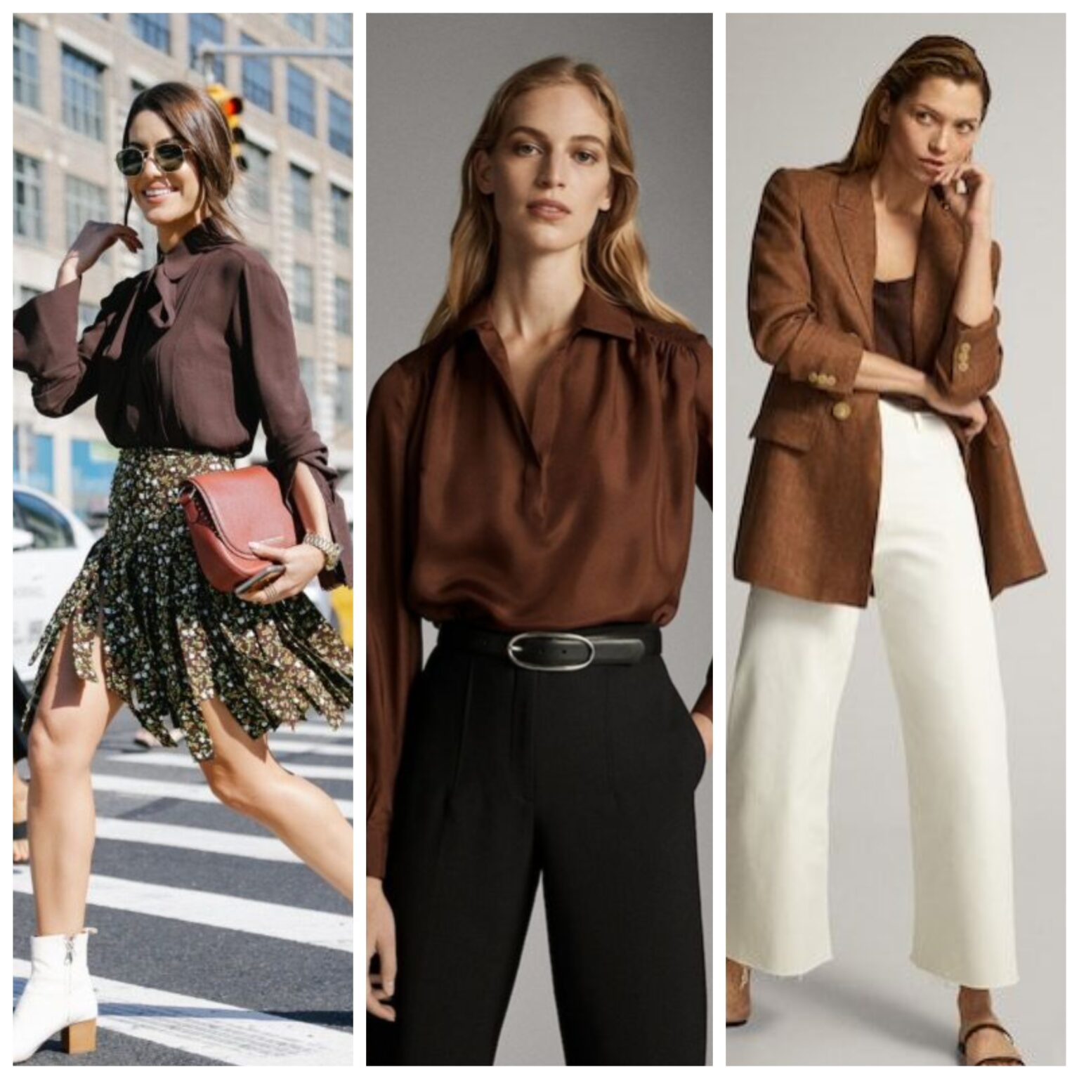 Outfits con blusa marrón oscuro 2025 - Como combinar - Muy Trendy