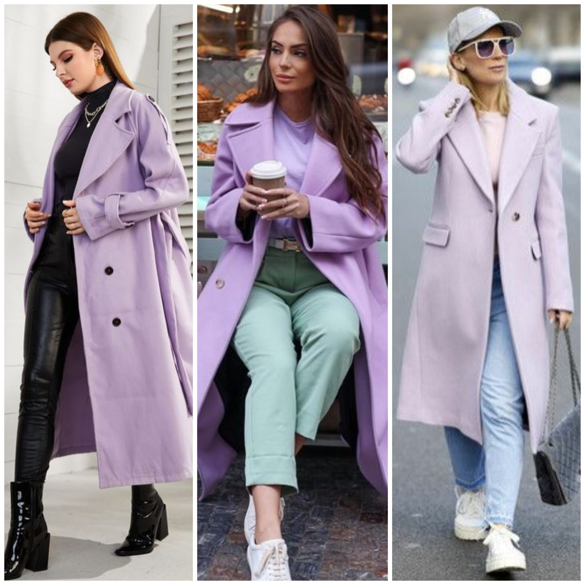 Outfits Con Saco O Tapado Lila 2025 Abrigos De Invierno Muy Trendy