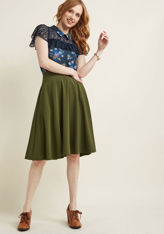 Como combinar falda verde militar 2025 - Outfit mujer - Muy Trendy