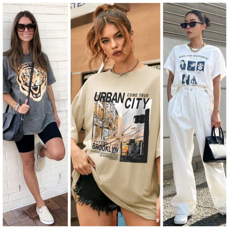 Outfit con camiseta oversize para mujer 2025 - como combinar - Muy Trendy