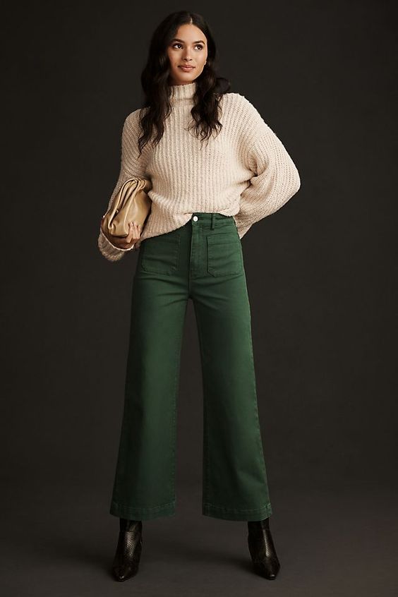 Outfits con pantalón verde oscuro 2025 - Como combinar - Muy Trendy