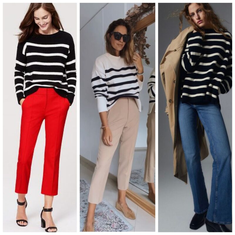 Como combinar suéter a rayas negras y blancas 2026 - Outfit para mujer ...