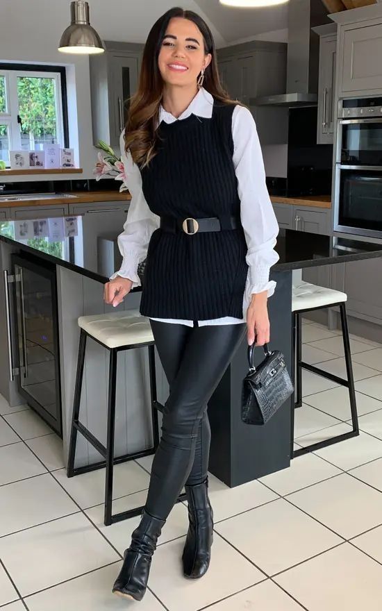 Como combinar un chaleco negro - Outfit mujer 2025 - Muy Trendy