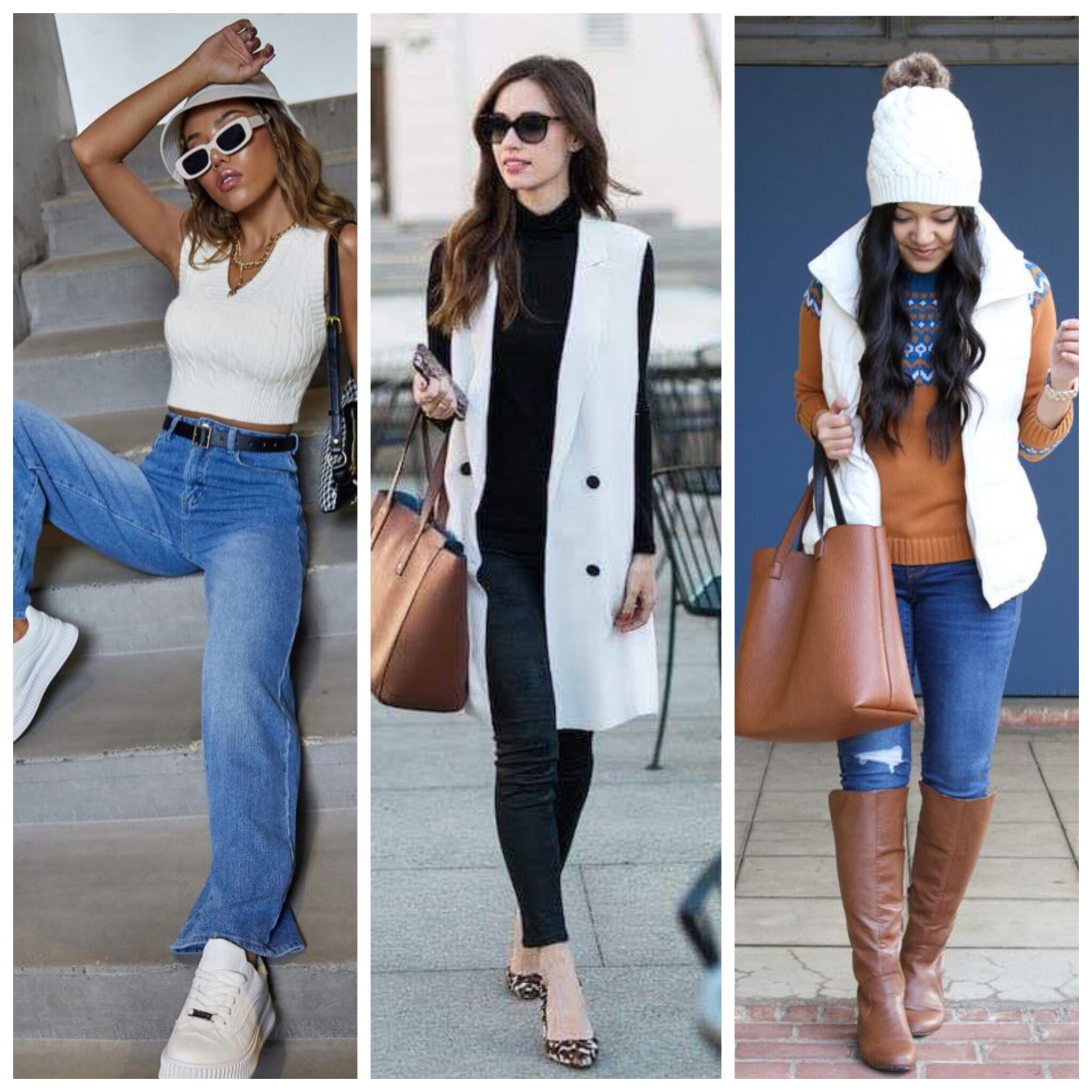 Como combinar chaleco blanco 2025 - Outfits mujer - Muy Trendy
